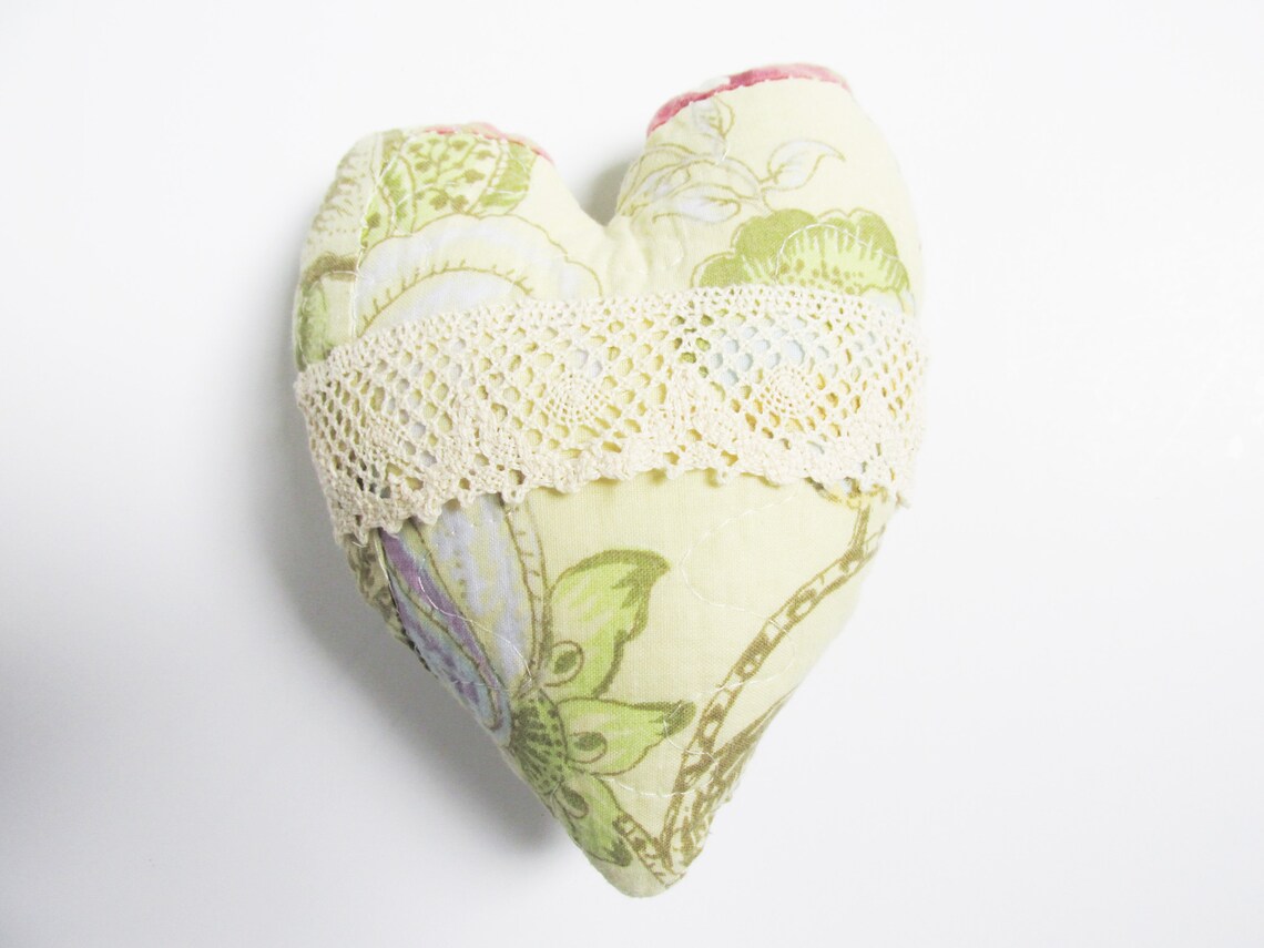 Set of 3 Stuffed Heart Bowl Fillers Made From an Old Patchwork | Etsy
