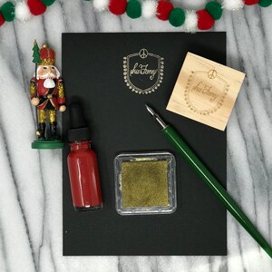 Garland Crest Monogram Stamp,custom Address Stamp,calligraphy,return ...