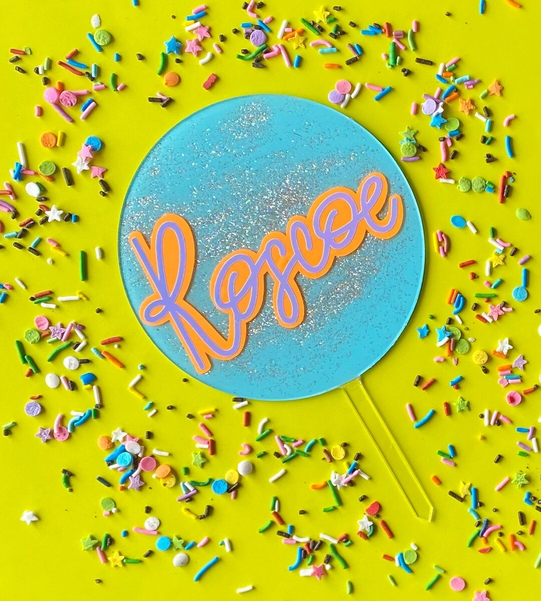 Custom Acrylic Cake Topper, Personalized Acrylic Cake Topper, Happy ...