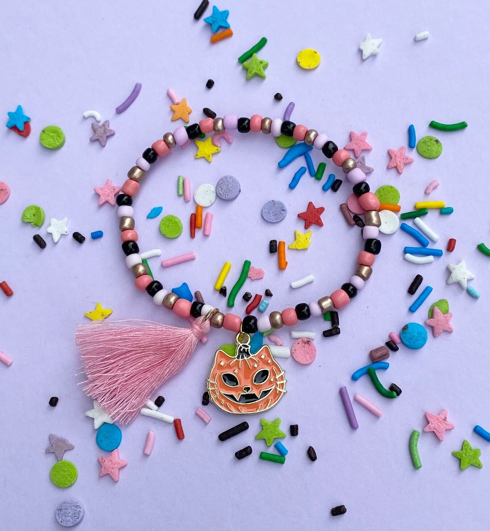 HEY BOO-TIFUL Halloween Bracelet Beaded Bracelet Girly - Etsy