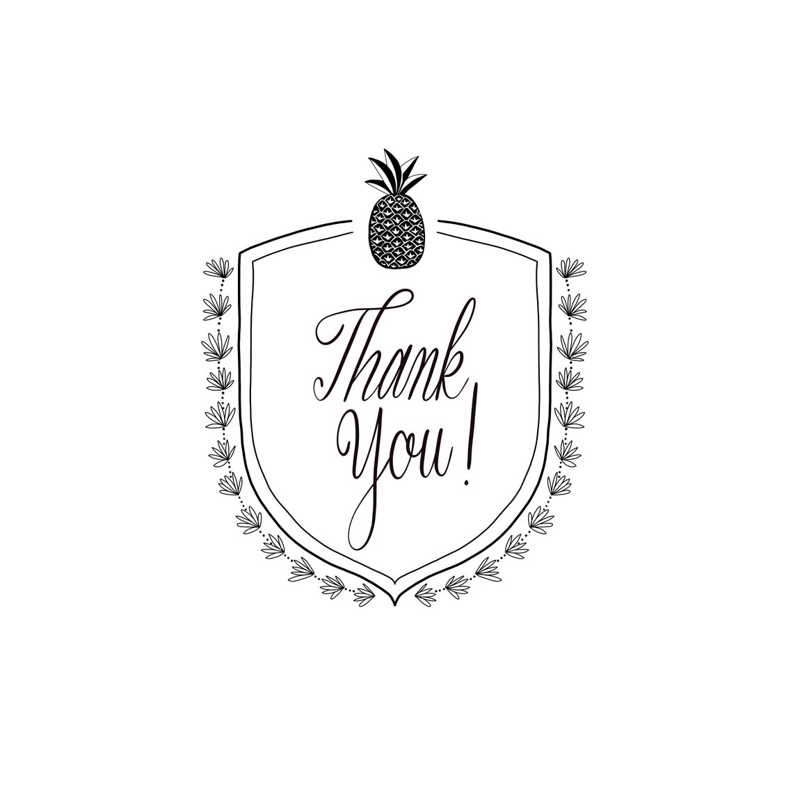 Garland Crest Monogram Stamp,custom Address Stamp,calligraphy,return ...