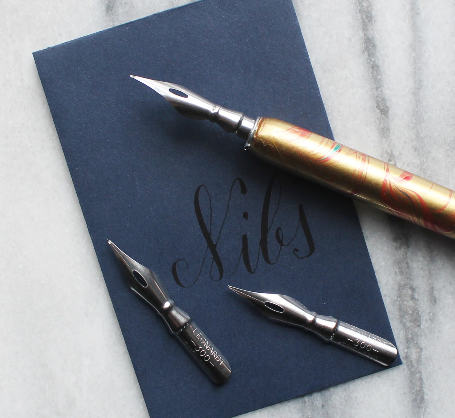 Ball Point Calligraphy Nib. Set of 2. Calligraphy Kit. Modern ...