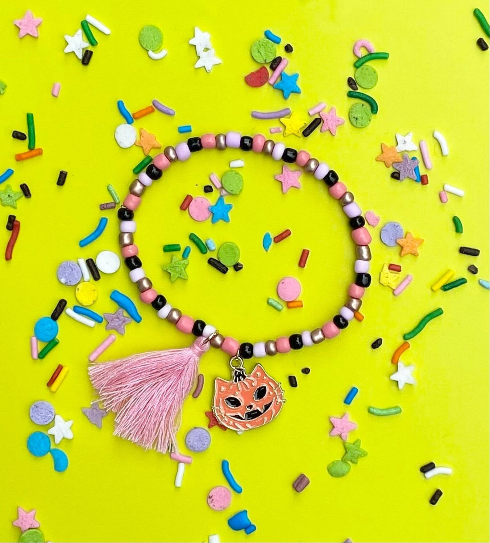 HEY BOO-TIFUL Halloween Bracelet Beaded Bracelet Girly - Etsy