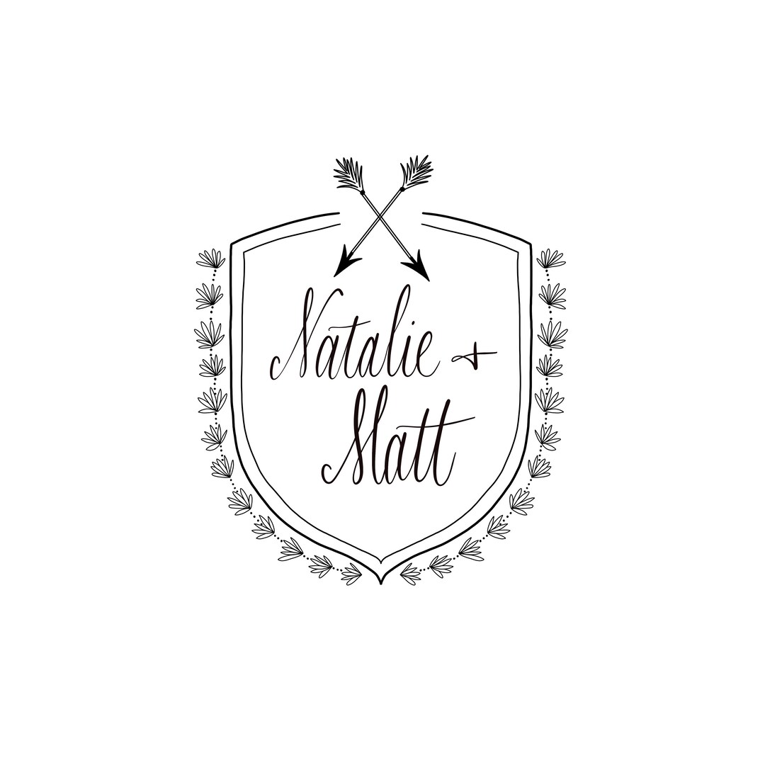 Garland Crest Monogram Stamp,custom Address Stamp,calligraphy,return ...