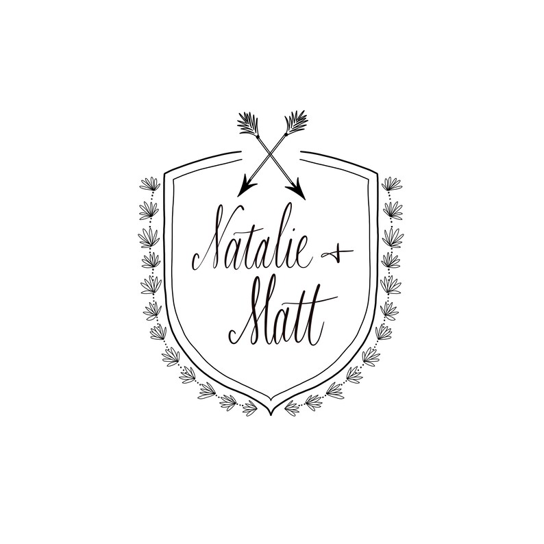 Garland Crest Monogram Stamp,custom Address Stamp,calligraphy,return ...