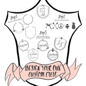 Garland Crest Monogram Stamp,custom Address Stamp,calligraphy,return ...