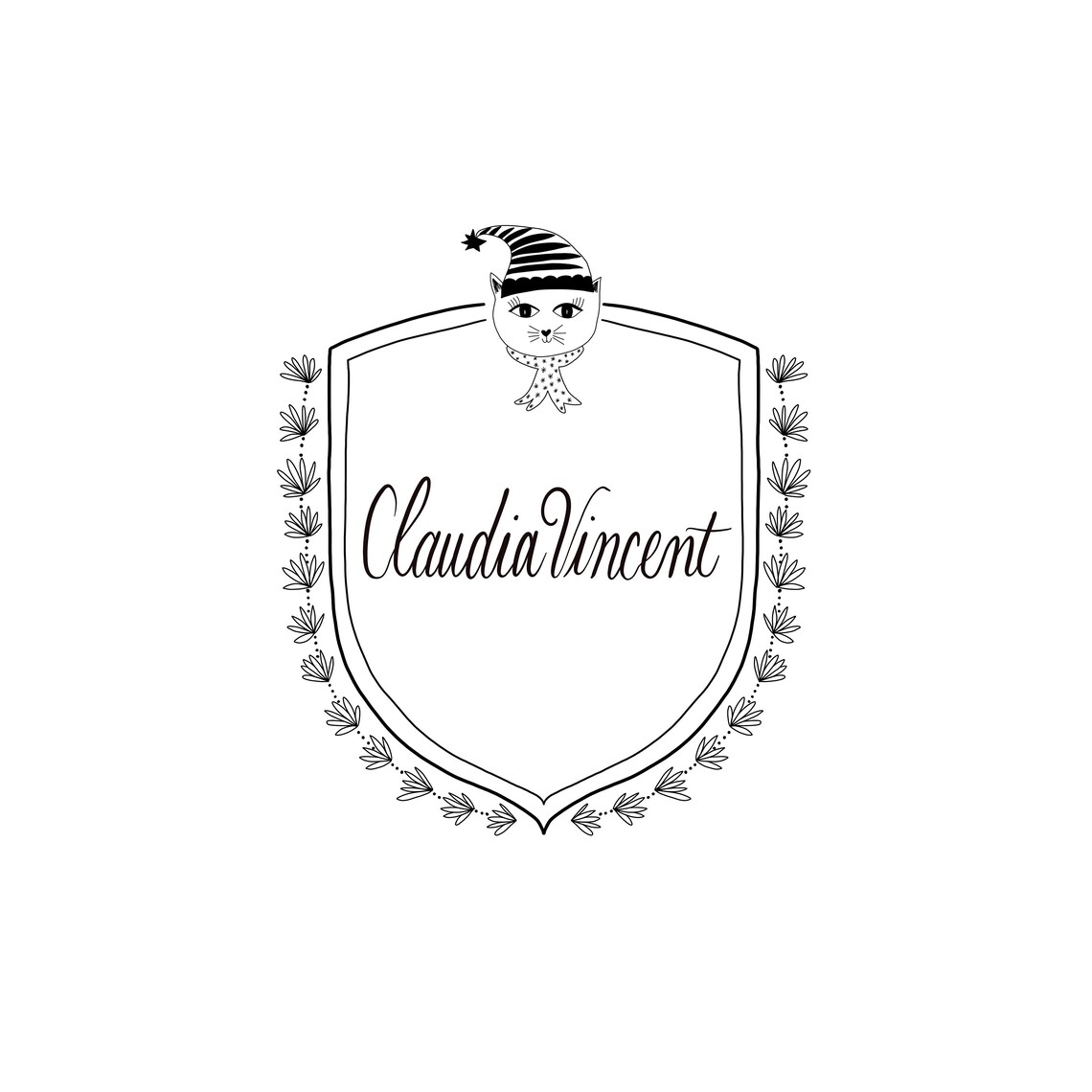 Garland Crest Monogram Stampcustom Address - Etsy