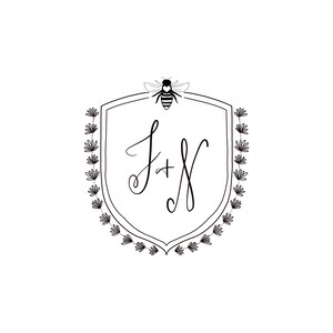 Garland Crest Monogram Stamp,custom Address Stamp,calligraphy,return ...