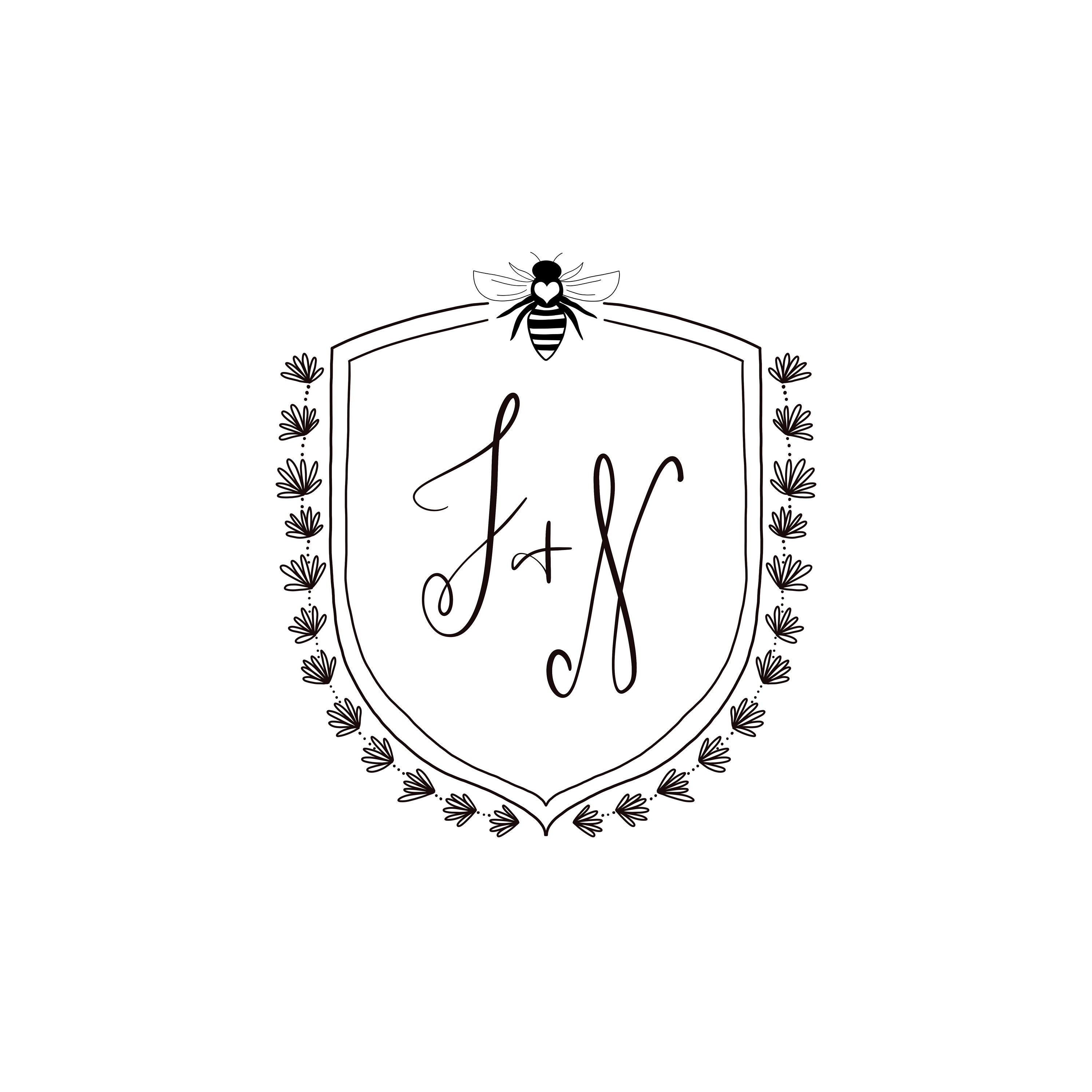 Garland Crest Monogram Stamp,custom Address Stamp,calligraphy,return ...