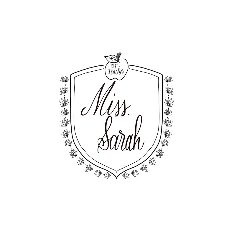 Garland Crest Monogram Stamp,custom Address Stamp,calligraphy,return ...