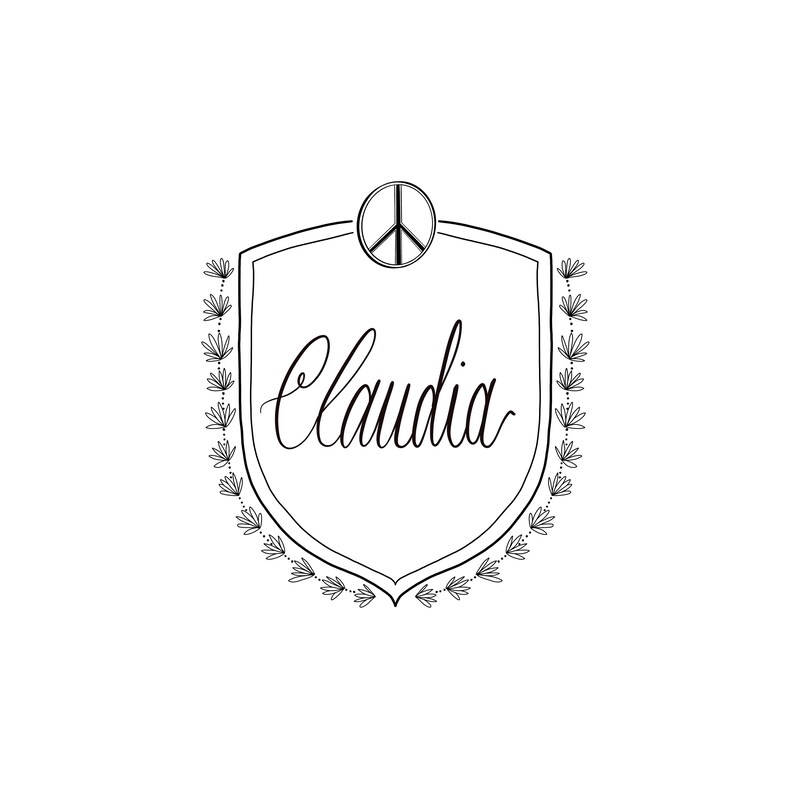 Garland Crest Monogram Stamp,custom Address Stamp,calligraphy,return ...