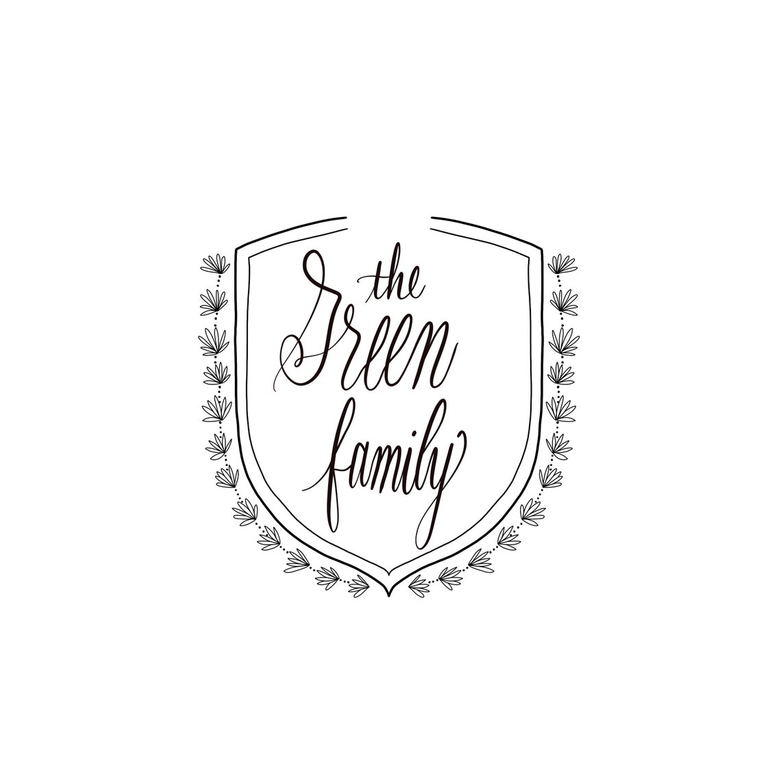 Garland Crest Monogram Stampcustom Address - Etsy