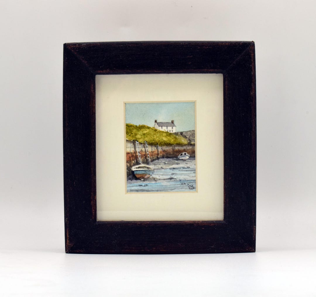 Seaton Sluice. A Brilliant Framed Watercolour Painting by Ray ...