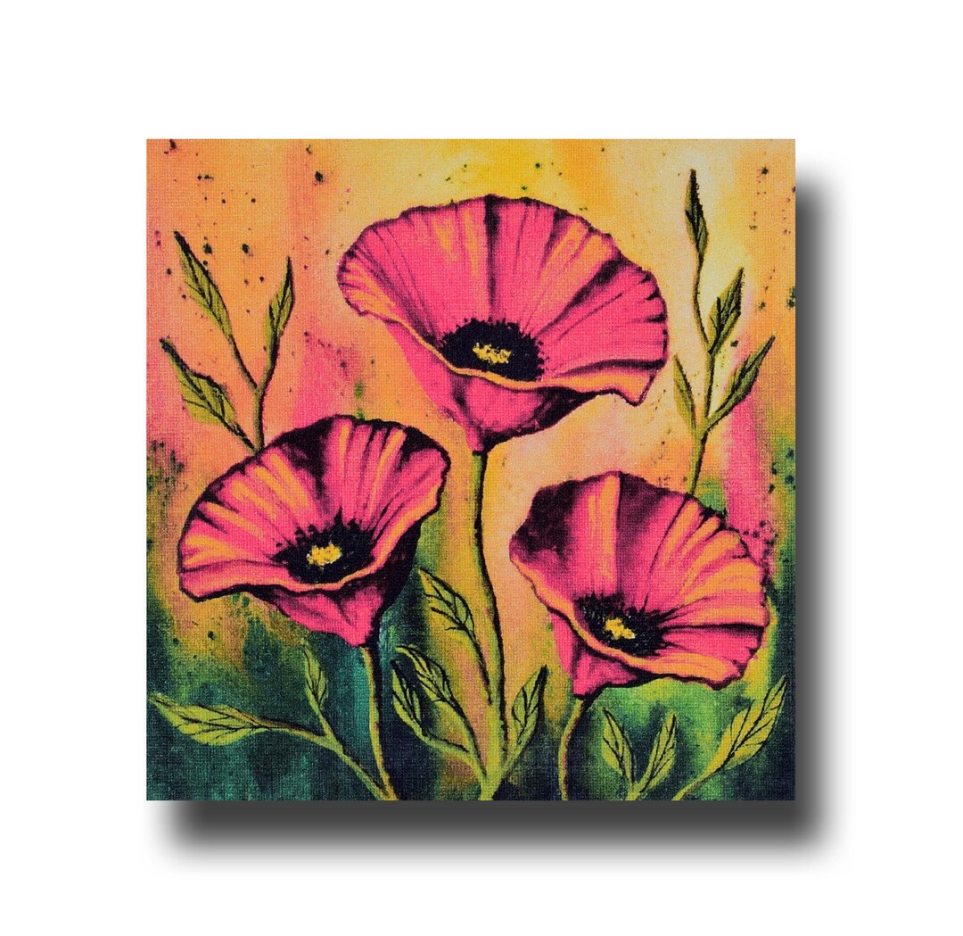 Poppies Handmade Greeting Card: Ray Stephenson Gouache Art - Etsy