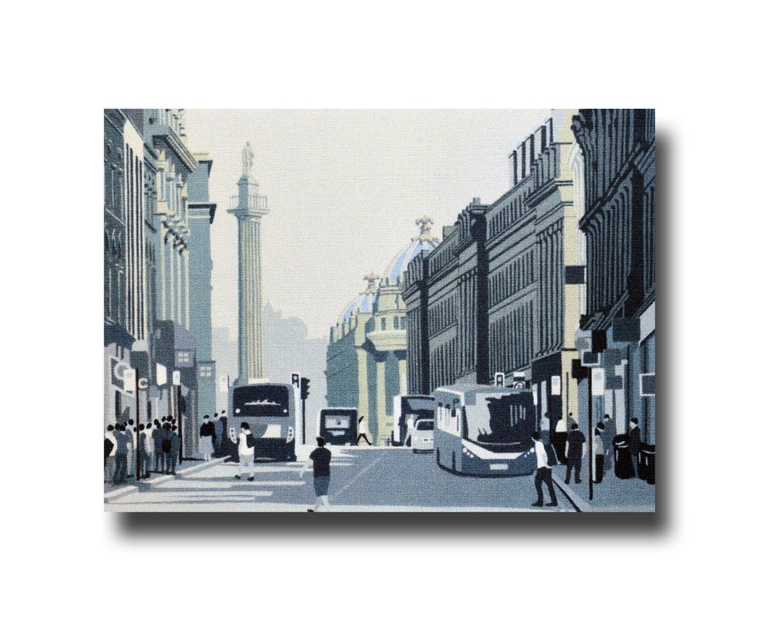 Grainger Street Art Greeting Card: Newcastle Painting by Ray Stephenson ...