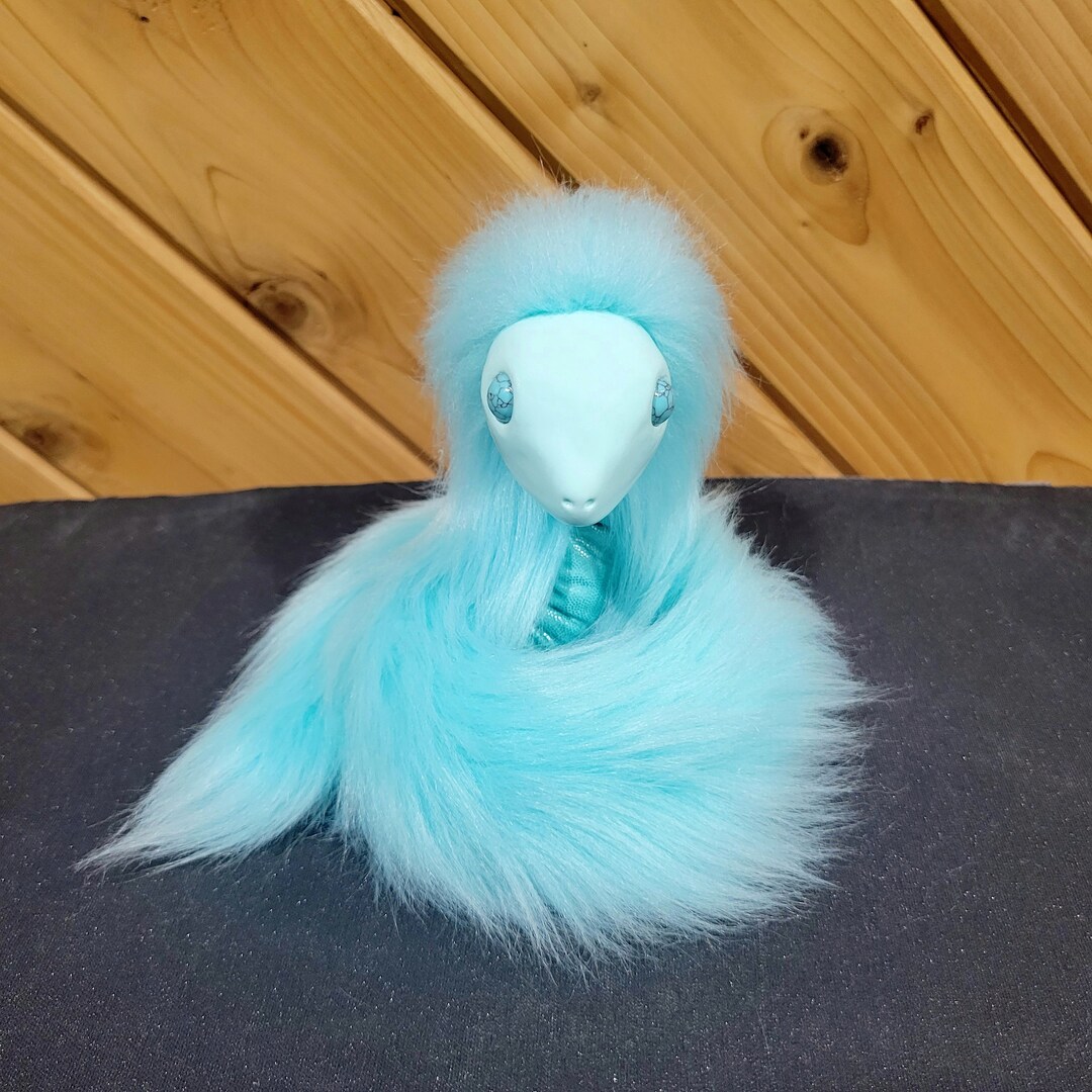Floof Noodle glacier Art Doll OOAK Posable Snake Sculpture - Etsy