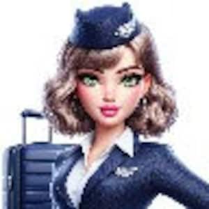 Set of 5 AI Generated Air Hostess, Flight Attendant Digital Images - Etsy