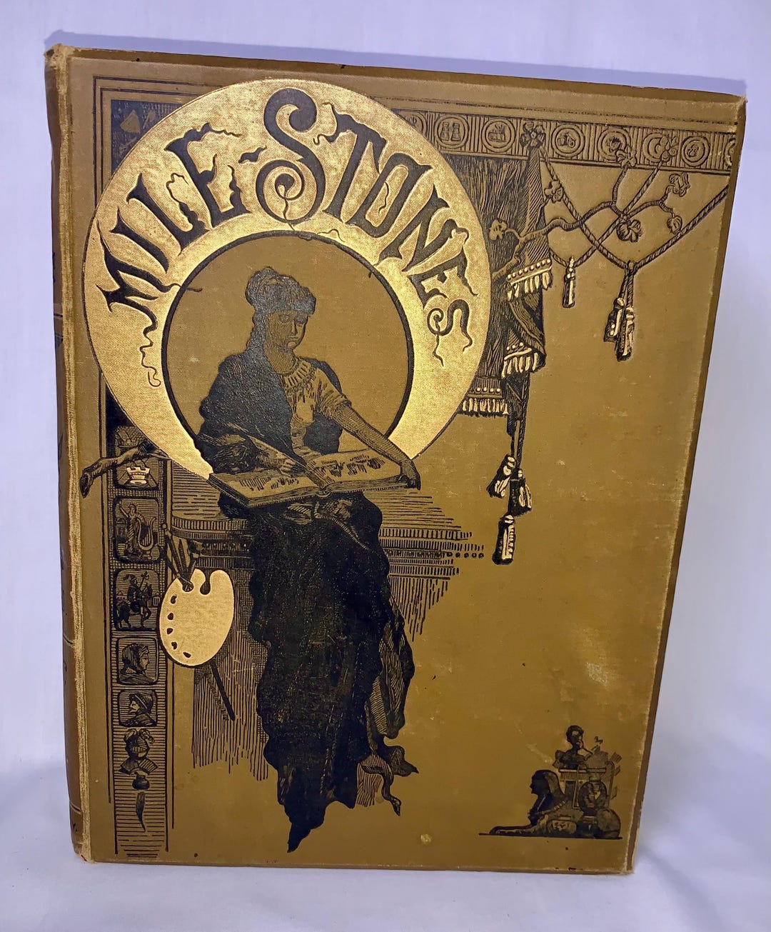 Antique Mythology Book, Elliott and Beasley 1887 Book, 1887 Mile Stones ...