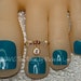 Clear AB Crystal and Silver or Gold Dangle Toe Ring, Stretch Elastic ...