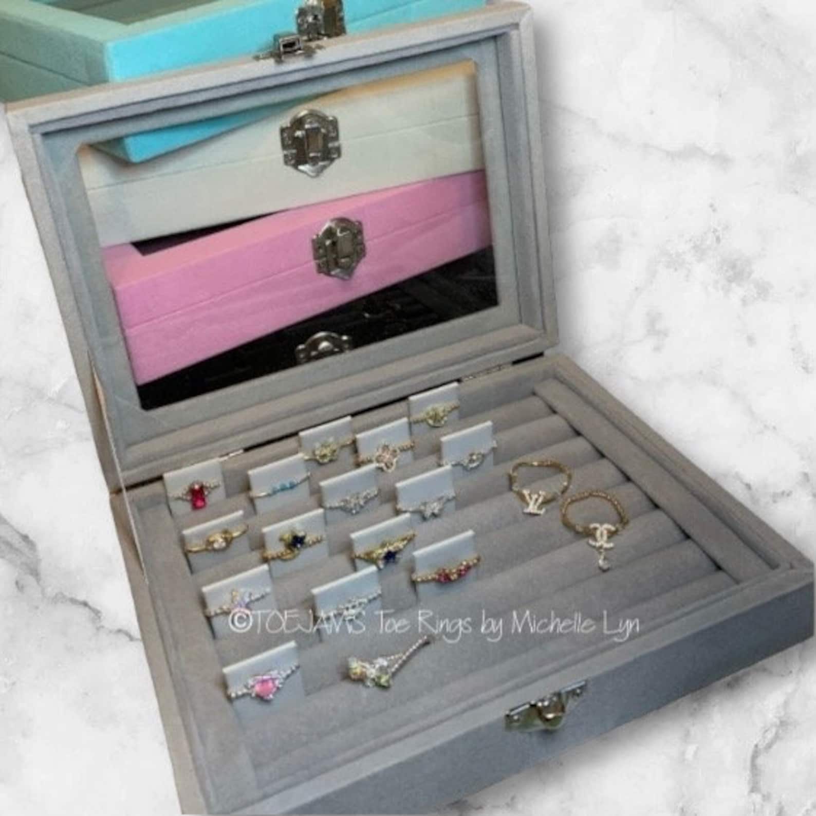 TOE RING ORGANIZER Jewelry Box for Displaying Your Collection of ...