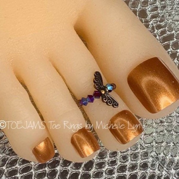 Dragonfly Toe Ring - Etsy