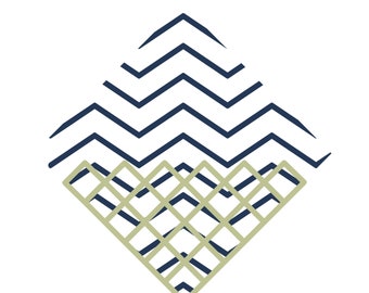 Blue Chevron Frame - Etsy