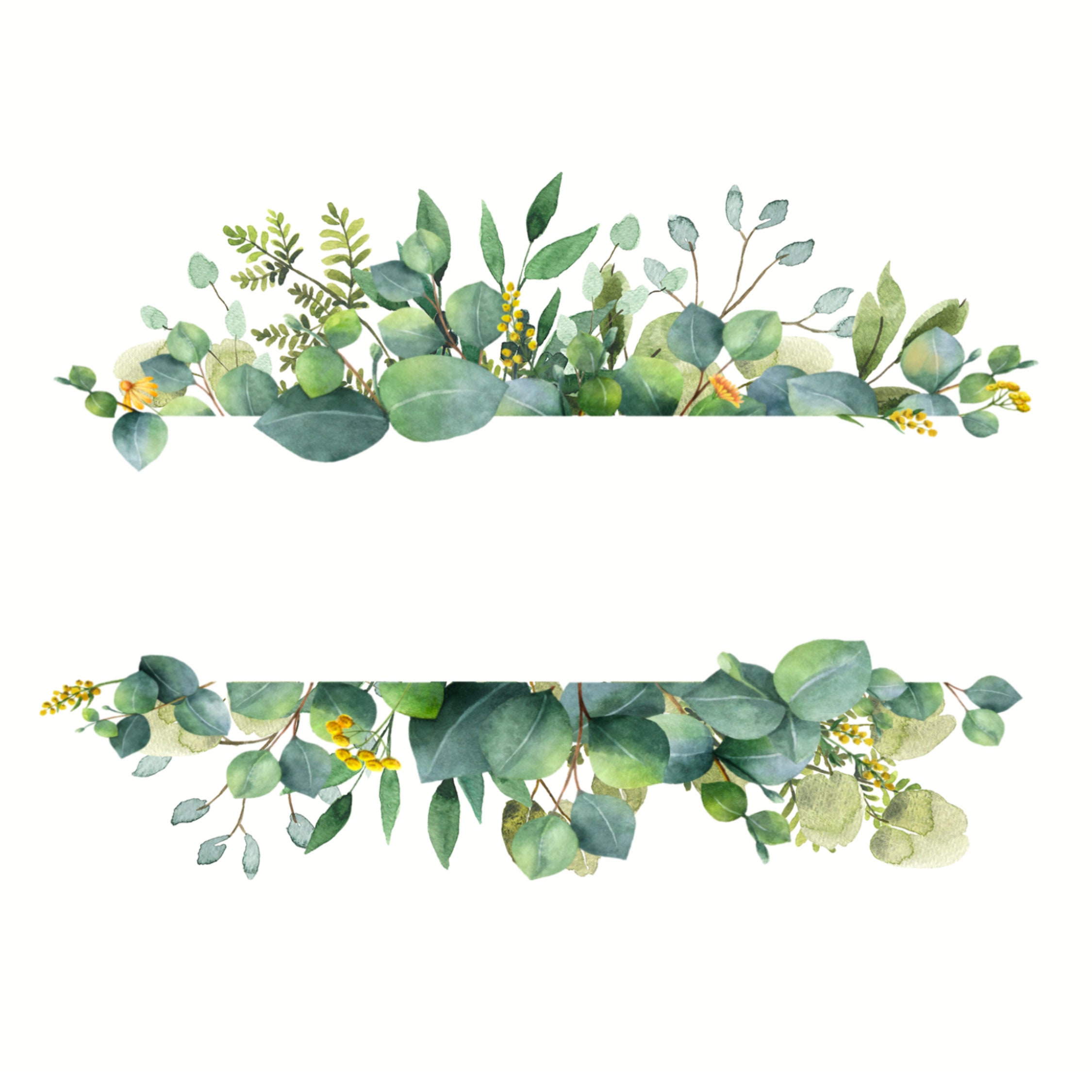 Flower Border Line Green