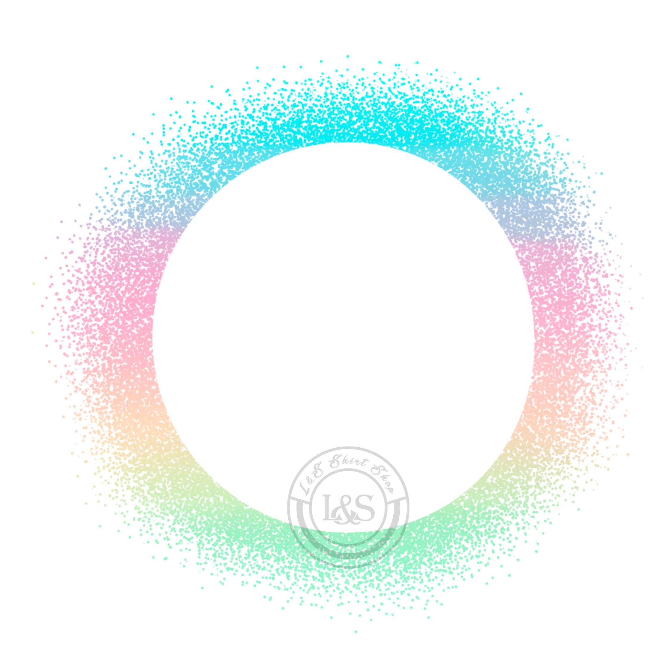 Circle Rainbow Confetti Border Multi Colored Rainbow Frame Border Clip ...