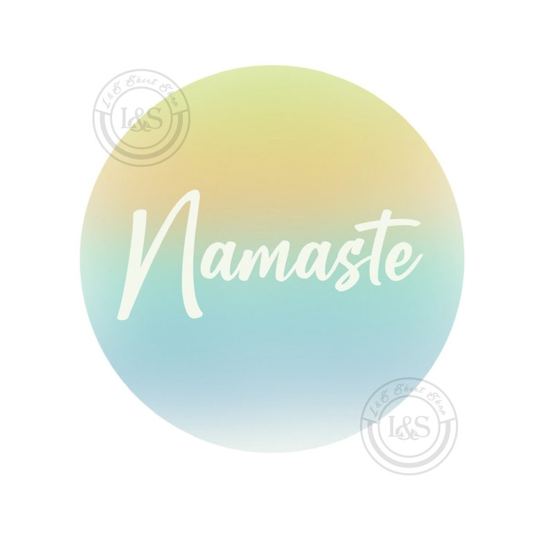 Namaste Multi Color Brush Stroke Circle Clip Art PNG Digital Download ...
