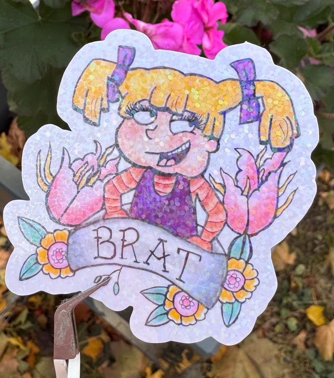 Brat Art Glitter Sticker - Etsy