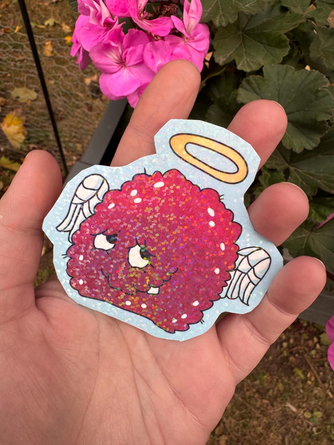 Meatwad Angel Fanart Glitter Sticker - Etsy