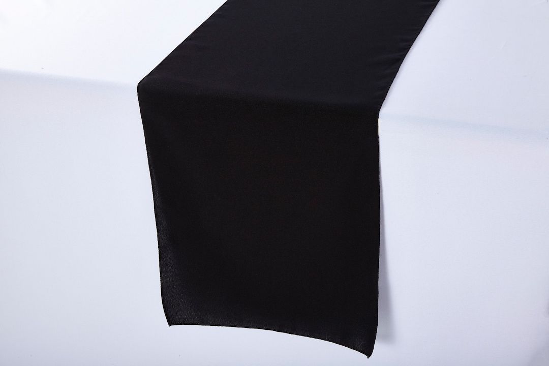 Black Table Runner Polyester | Wedding Table Runners - Etsy
