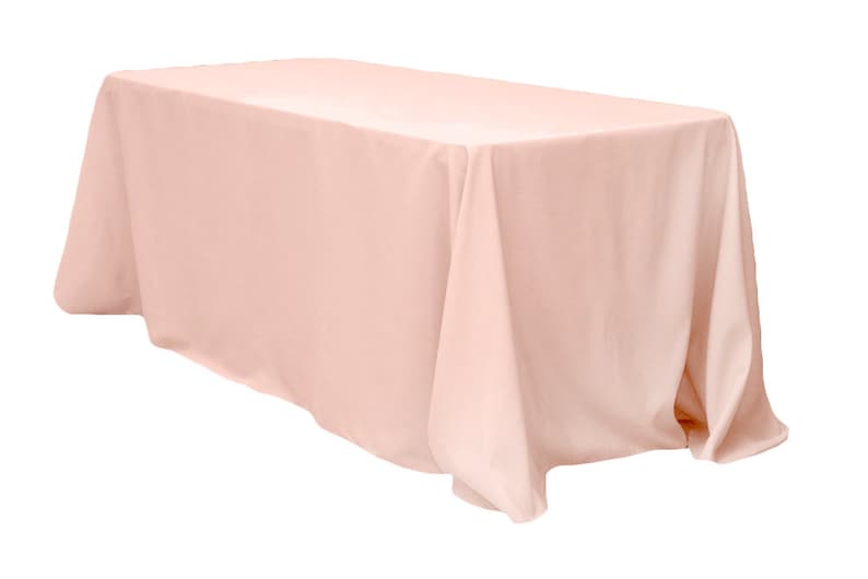 108 x 156 Rectangular Blush Tablecloth Polyester | Etsy