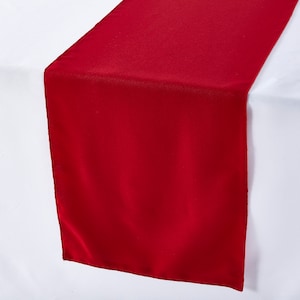 Dark Red Polyester Table Runner Wedding Table Runners - Etsy