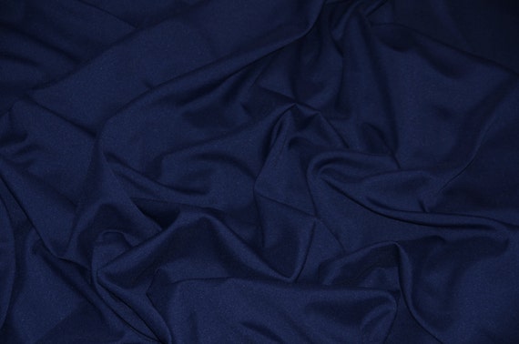 Navy Polyester Fabric Navy Fabric Yardage Fabric by the | Etsy