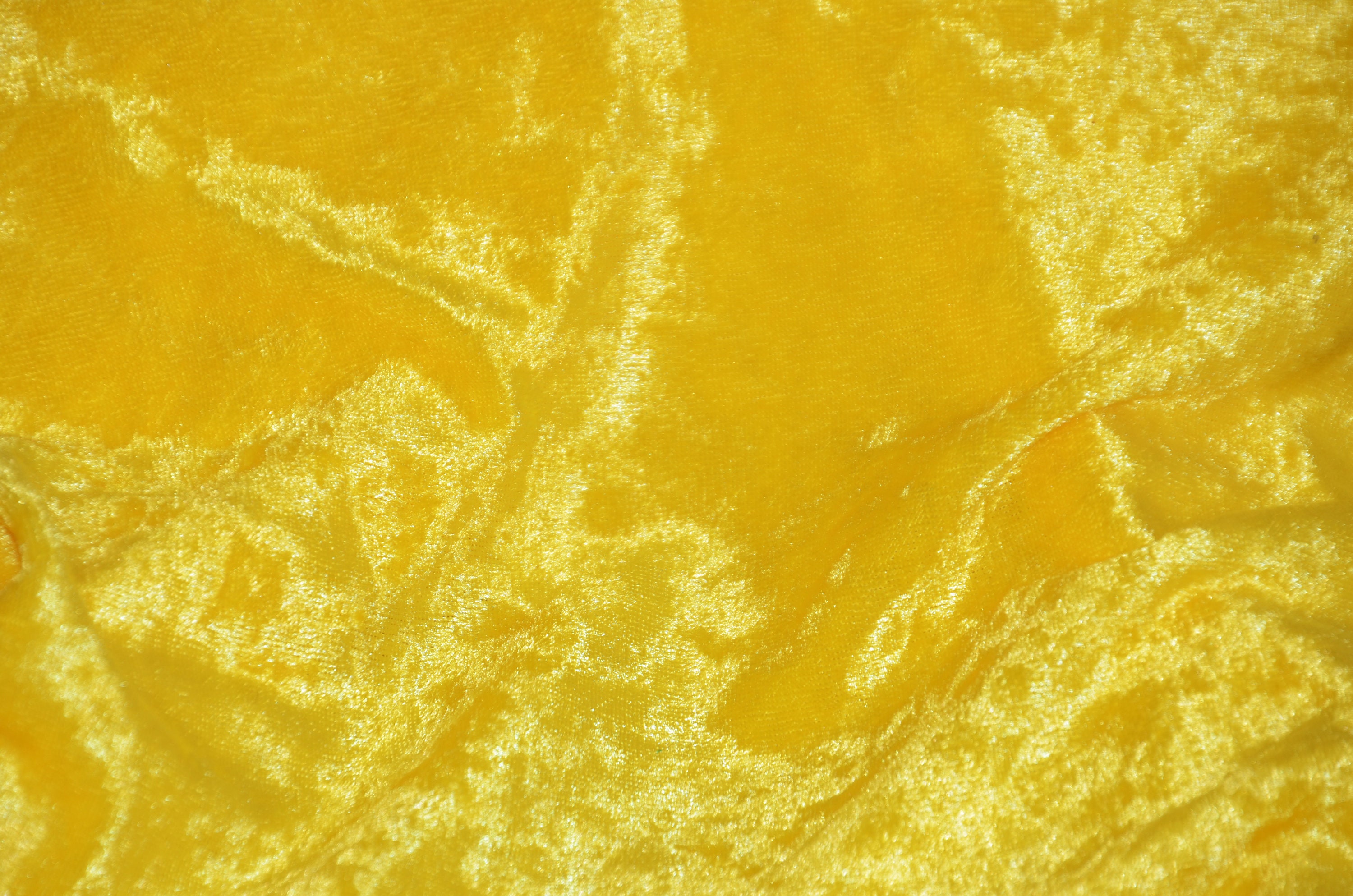 Yellow Panne Velvet Seamless Fabric 58 60 Wide Sold by The Yard