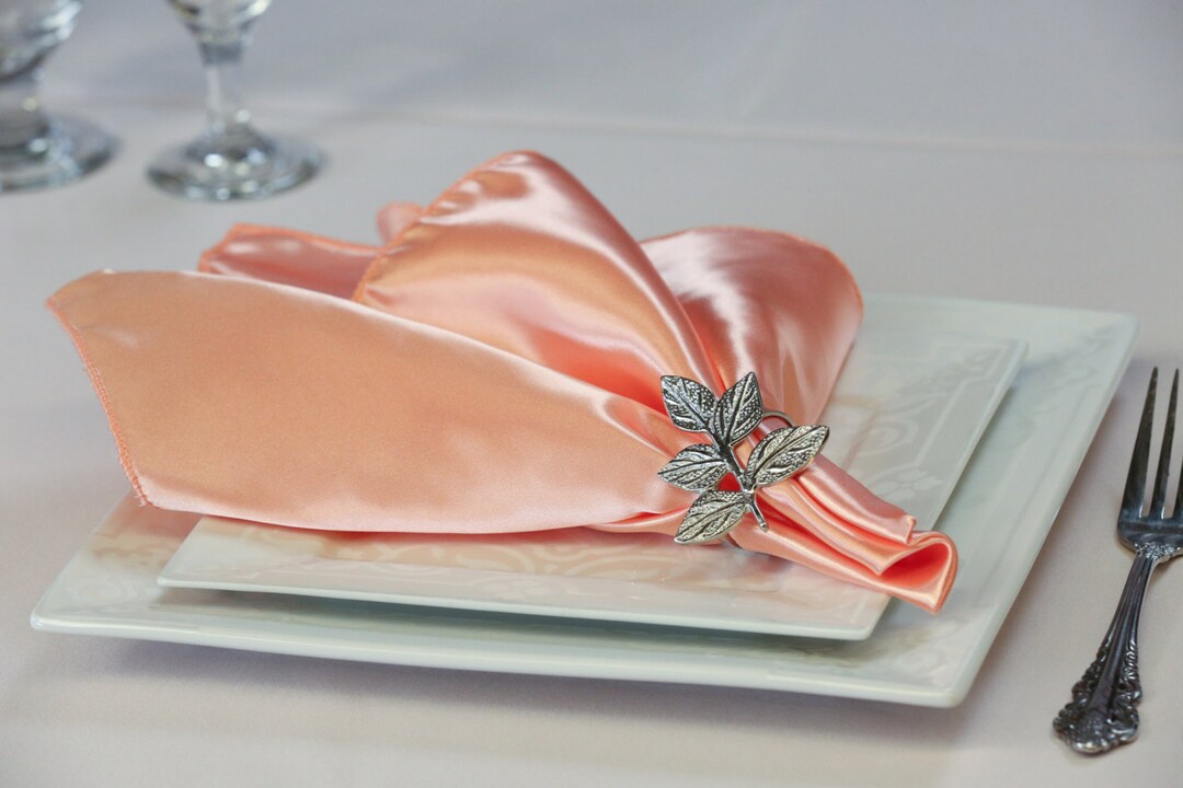 Peach Napkin Satin - Etsy