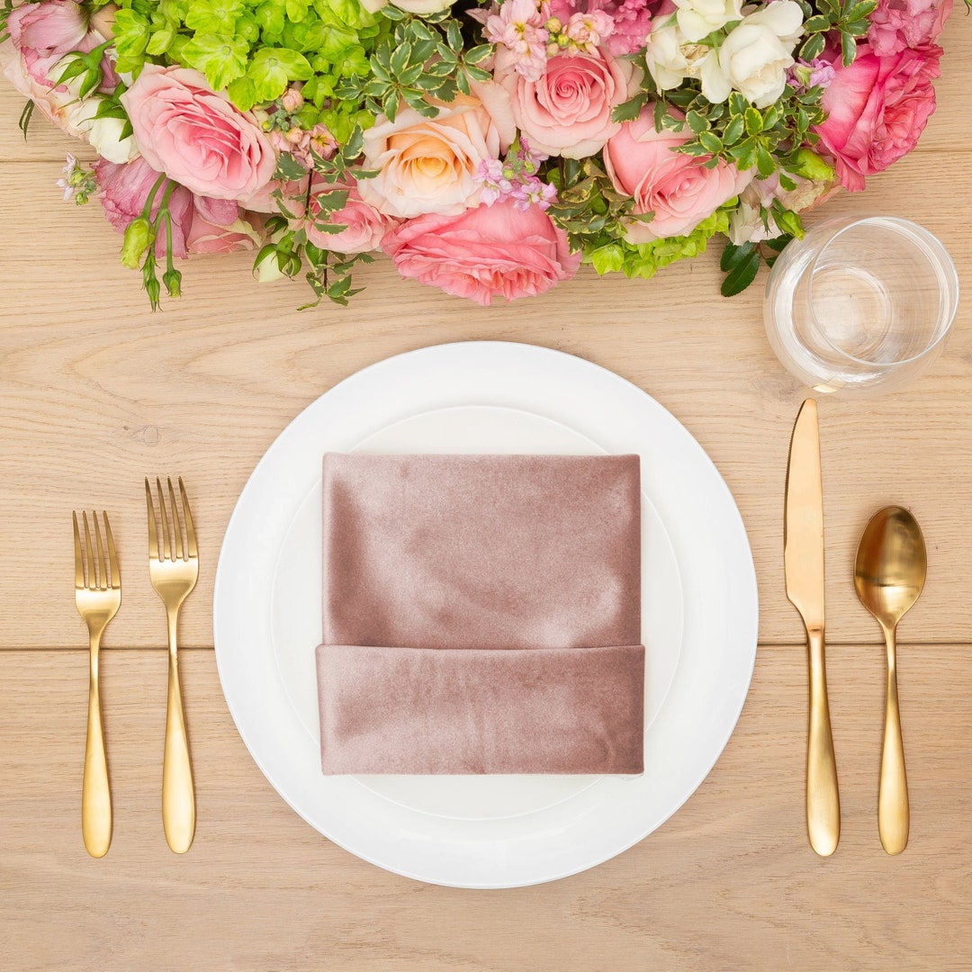 Blush Velvet Napkin - Etsy