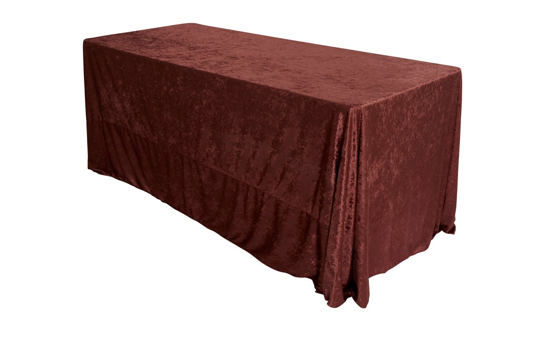 90" X 156" Rectangular Brown Velvet Tablecloth | Wedding Tablecloths - Etsy