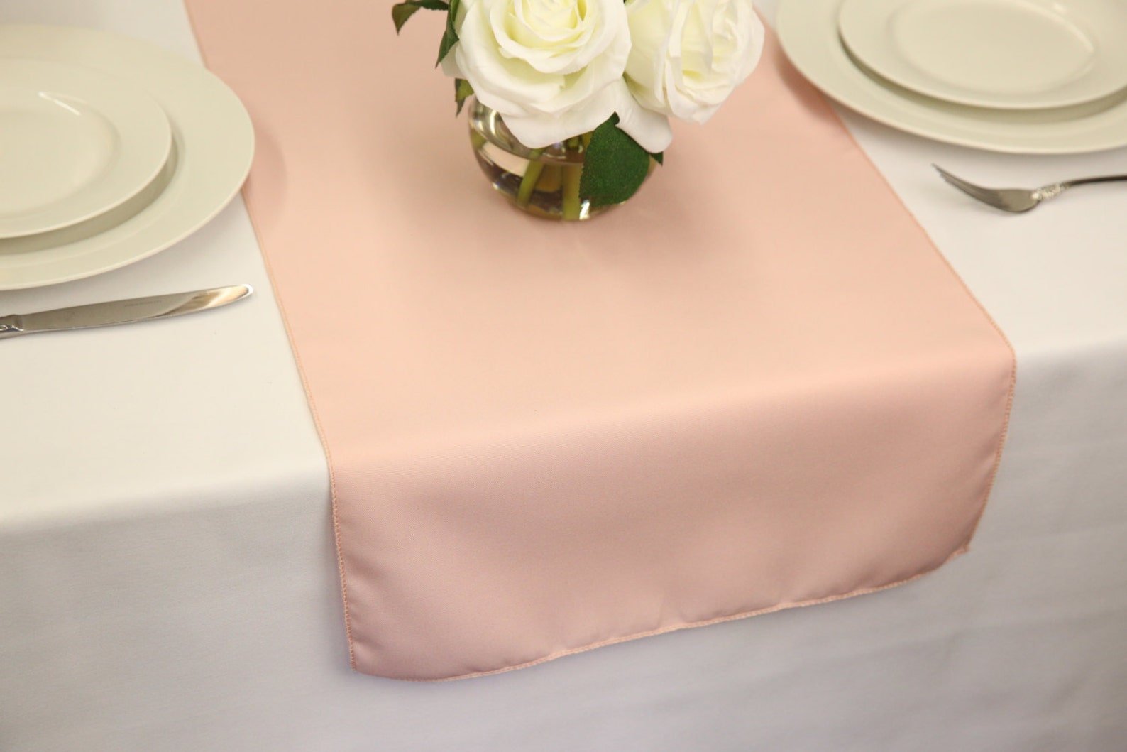 Blush Polyester Table Runner Wedding Table Runners - Etsy