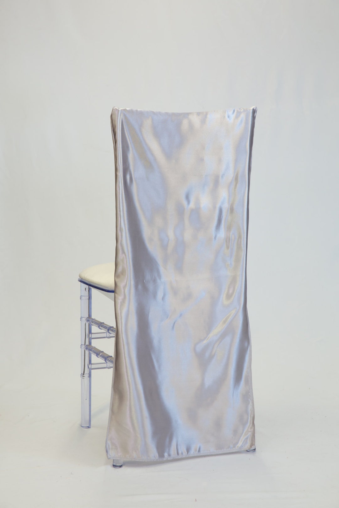 Silver Satin Chiavari Chair Cover - Etsy