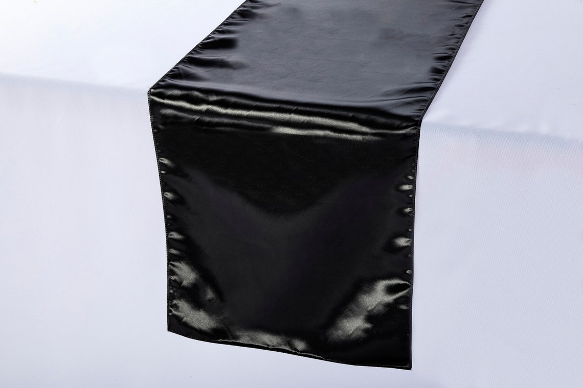 Black Satin Table Runner | Wedding Table Runners - Etsy