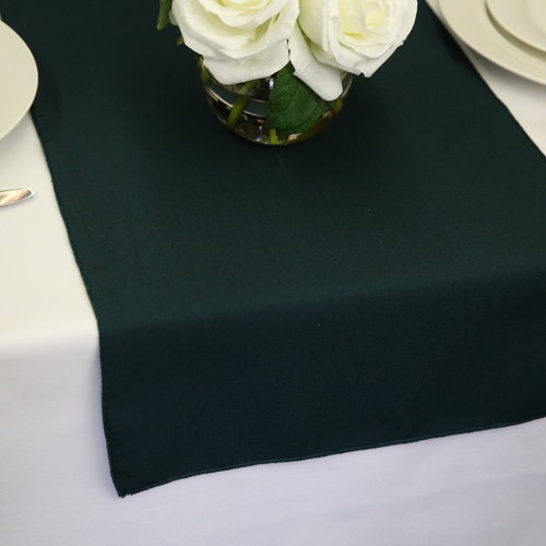 Hunter Green Polyester Table Runner Wedding Table Runners - Etsy
