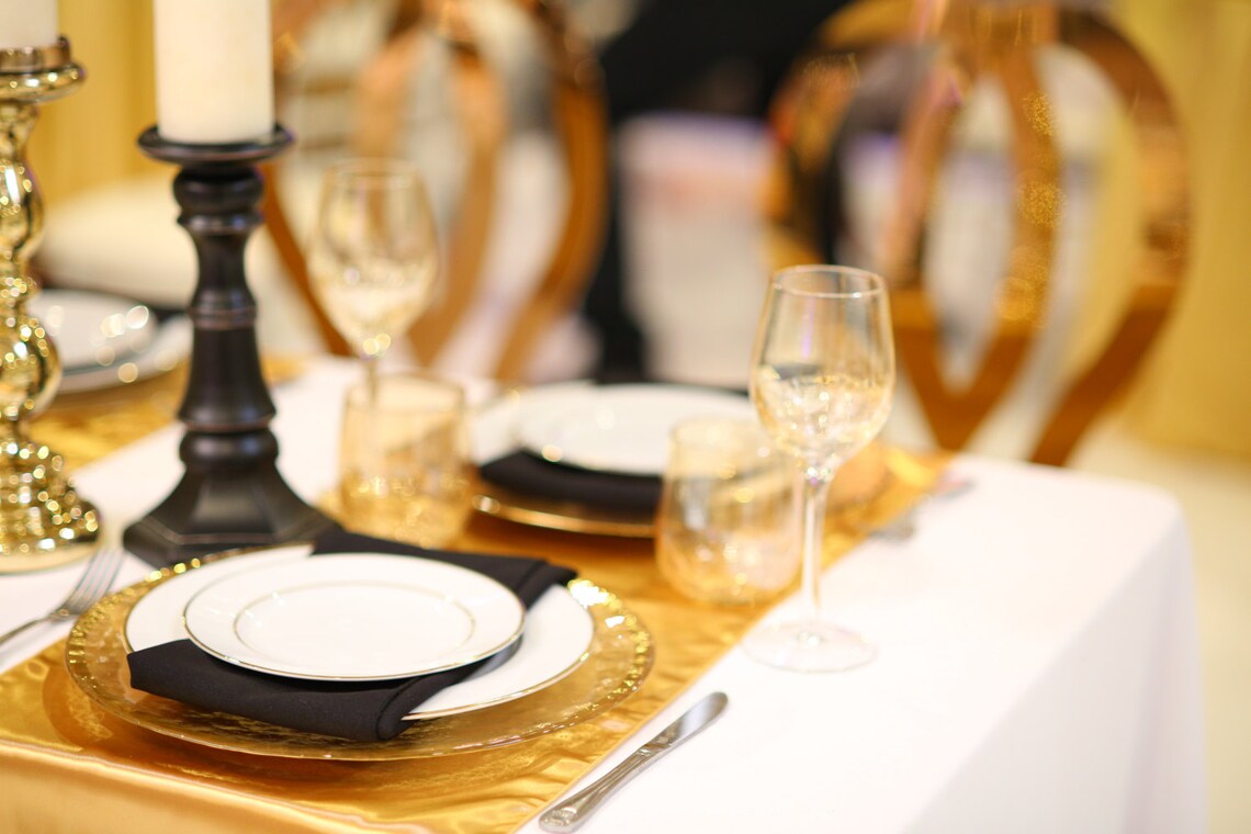 Gold Satin Table Runner Wedding Table Runners | Etsy