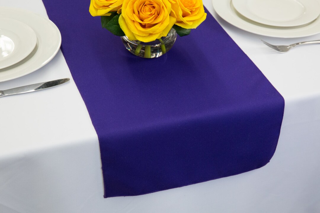 Purple Polyester Table Runner Wedding Table Runners - Etsy