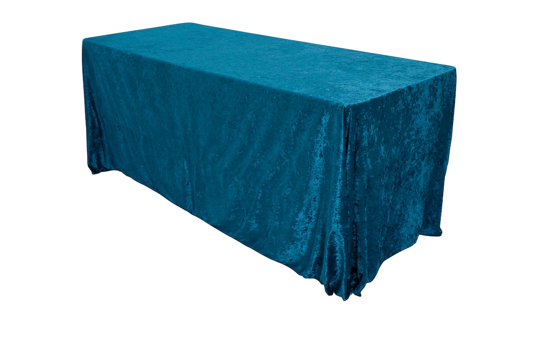 90" X 156" Rectangular Teal Velvet Tablecloth | Wedding Tablecloths - Etsy