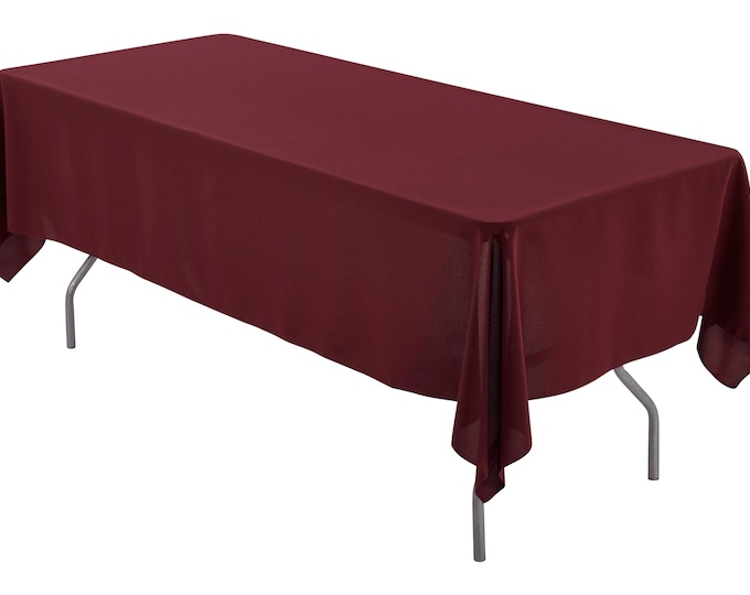 90 X 132 Inch Rectangular Ivory Tablecloth Polyester Wedding - Etsy