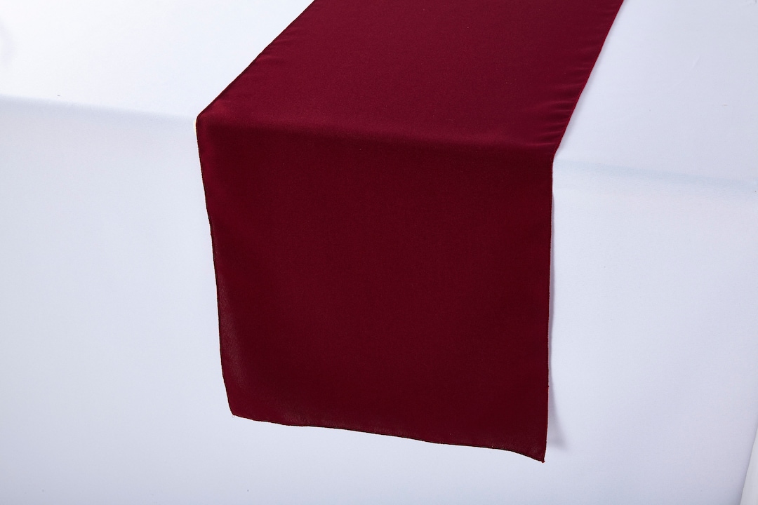 Burgundy Polyester Table Runner | Wedding Table Runners - Etsy