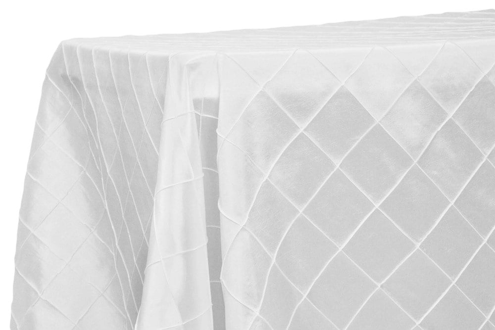 90 X 132 Inch Rectangular White Tablecloth Pintuck Wedding | Etsy