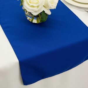 Royal Blue Polyester Table Runner | Wedding Table Runners - Etsy
